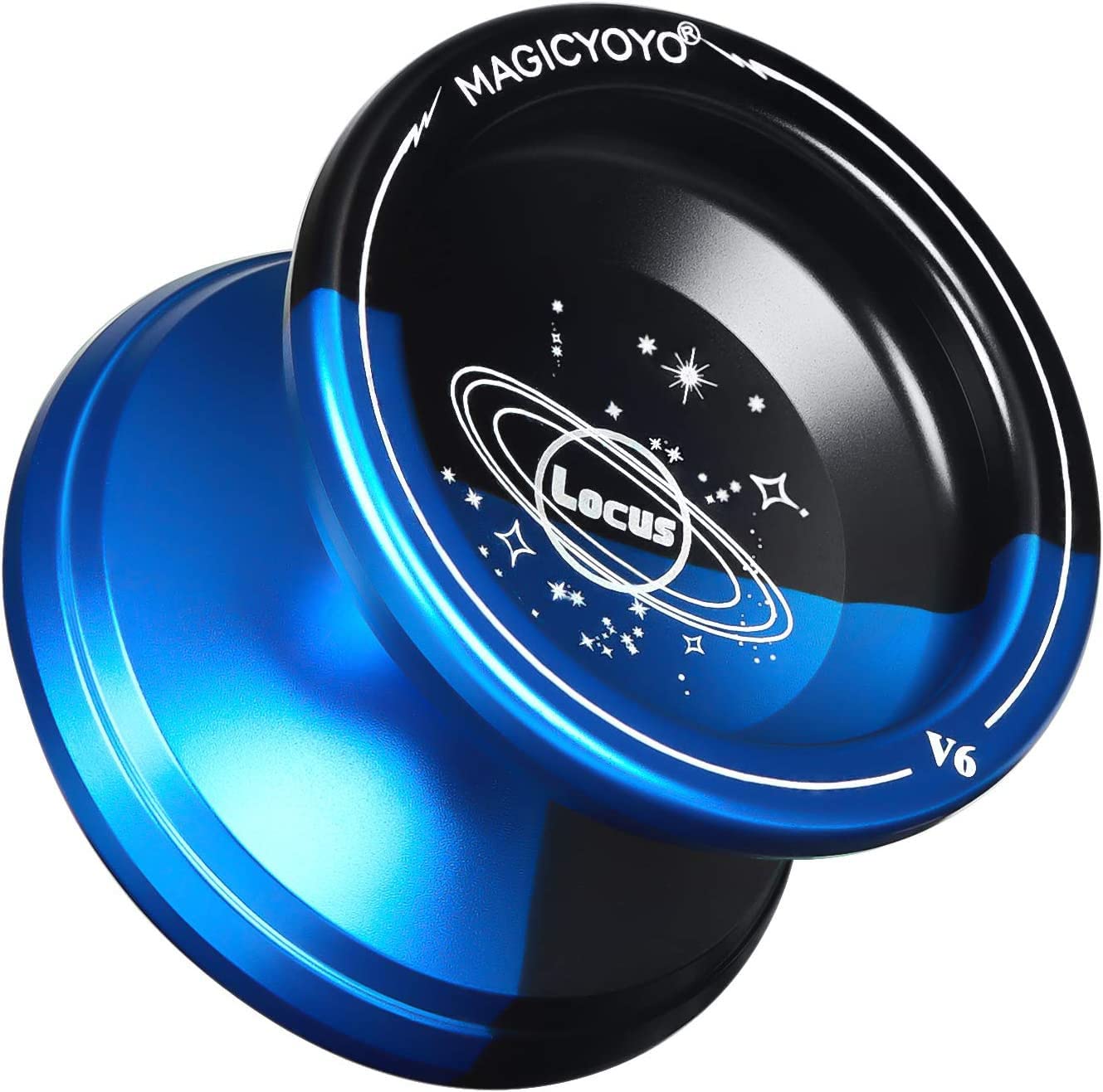 MAGICYOYO Pack of 2 Responsive Yoyos for Kids Beginners, K2 & V6 Dual Purpose Yoyos, Replacement Unresponsive Bearings Kit for Advanced Players + 12 Yoyo Strings +Storage Bag-2 Hole