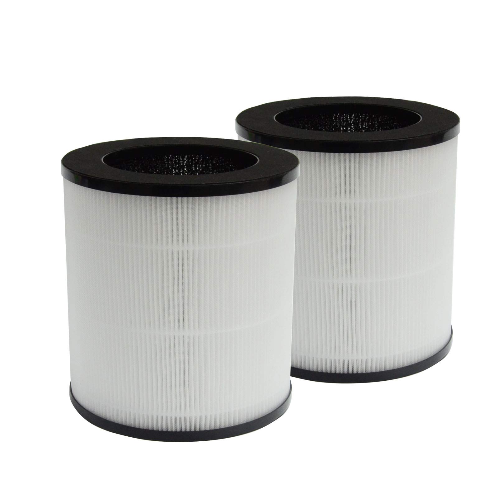 PUREBURG Replacement Filters Compatible with AZEUS C8 KJ120G-C10, Mooka C10 Air Purifier,2-Pack H13 HEPA 3-Stage Filtration Activated carbon 2-IN-1
