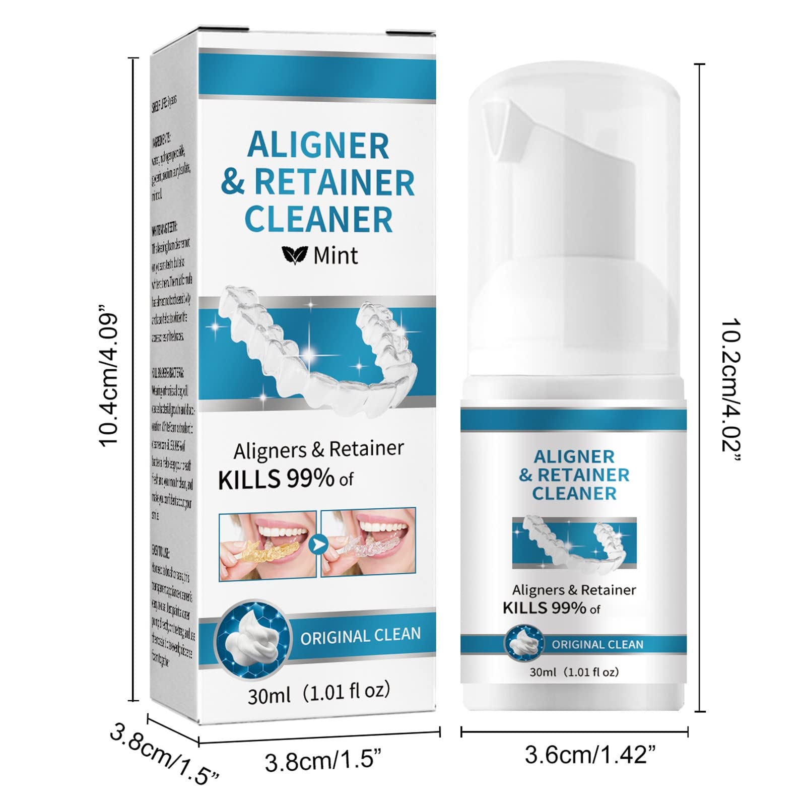 to Faced Denture Cleaner Oral Cleaning Care Fresh Breath Removing Stains Whitening Dentures Cleaning Teeth Whitening Teeth 30ml Wedding Lip Balm (Pink-A, One Size)