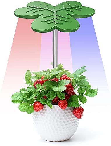 Yeegewin Full Spectrum LED Grow Lights for Indoor Plants 3 Colors Height Adjustable with Auto On/Off Timer 3H/9H/12H Timer, 10 Dimmable Levels 5V Low Safe Voltage, Ideal for Small Plants