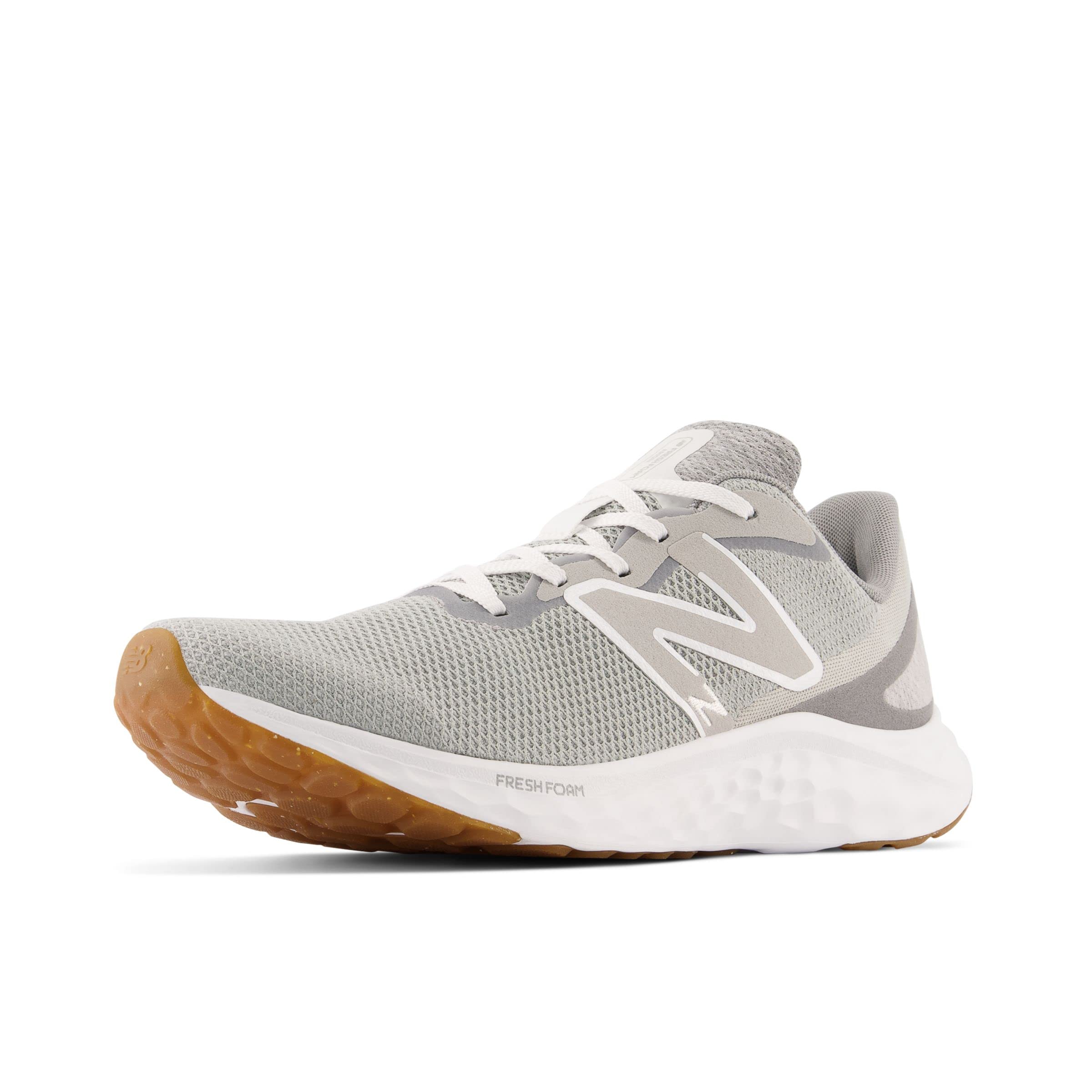 New Balance Men's Fresh Foam Arishi V4 Running Shoe, Grey/Gum, 10.5