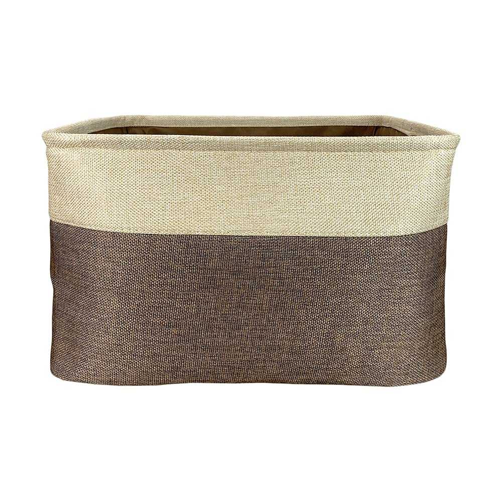 MALIHONG Personalized Dog Brussels Griffon Bone Decorative Storage Basket Fabric Rectangle Toy Box with 2 Handles for Organizing Closet Garage Clothes Blankets Brown and White