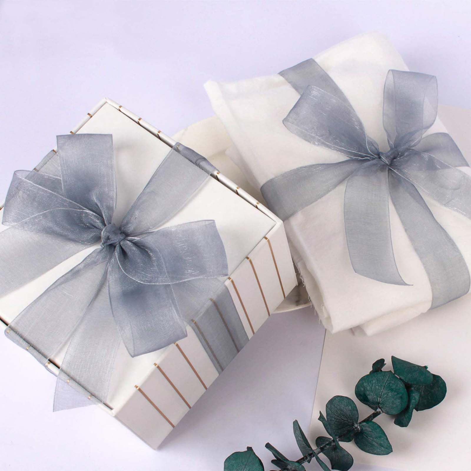 LaRibbons 1 Inch Sheer Organza Ribbon - 25 Yards for Gift Wrapping, Bouquet Wrapping, Decoration, Craft -Dark Rose