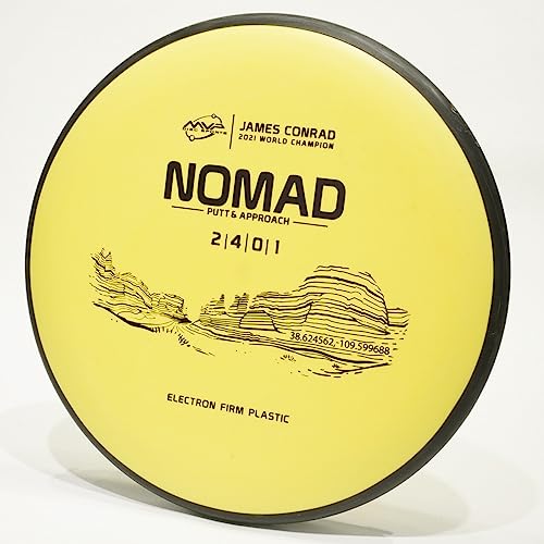 MVP Nomad (Electron Firm) James Conrad Putter & Approach Golf Disc, Pick Weight/Color [Stamp & Exact Color May Vary] Purple (Light) 170-172 Grams