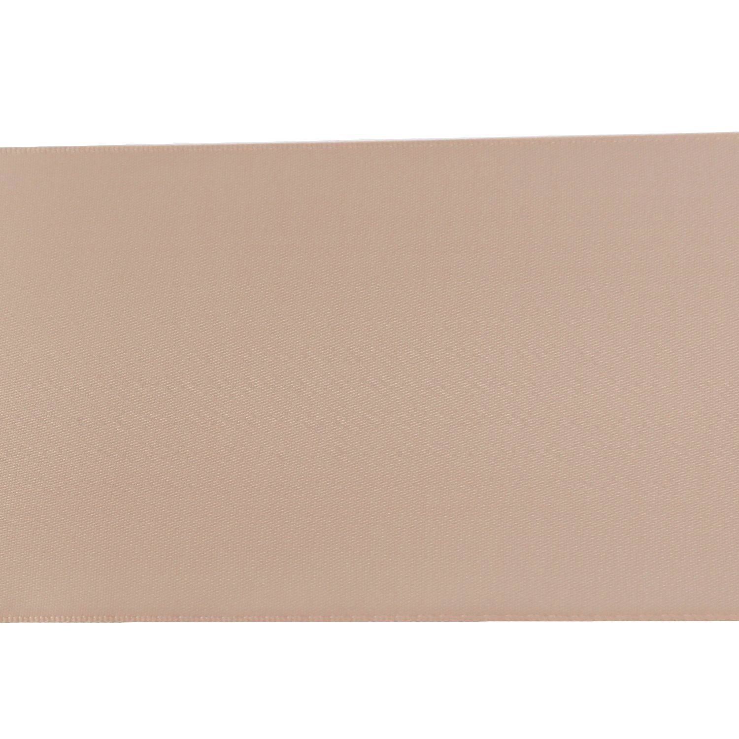 LaRibbons 4 inch Wide Solid Color Double Face Satin Ribbon Great for Chair Sash- 5 Yard/Spool (813-Vanilla)
