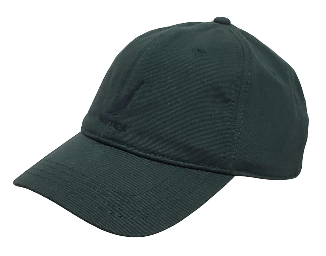 Nautica Men Adjustable Logo Hat Cap (US, Alpha, One Size, Kelp Seas)