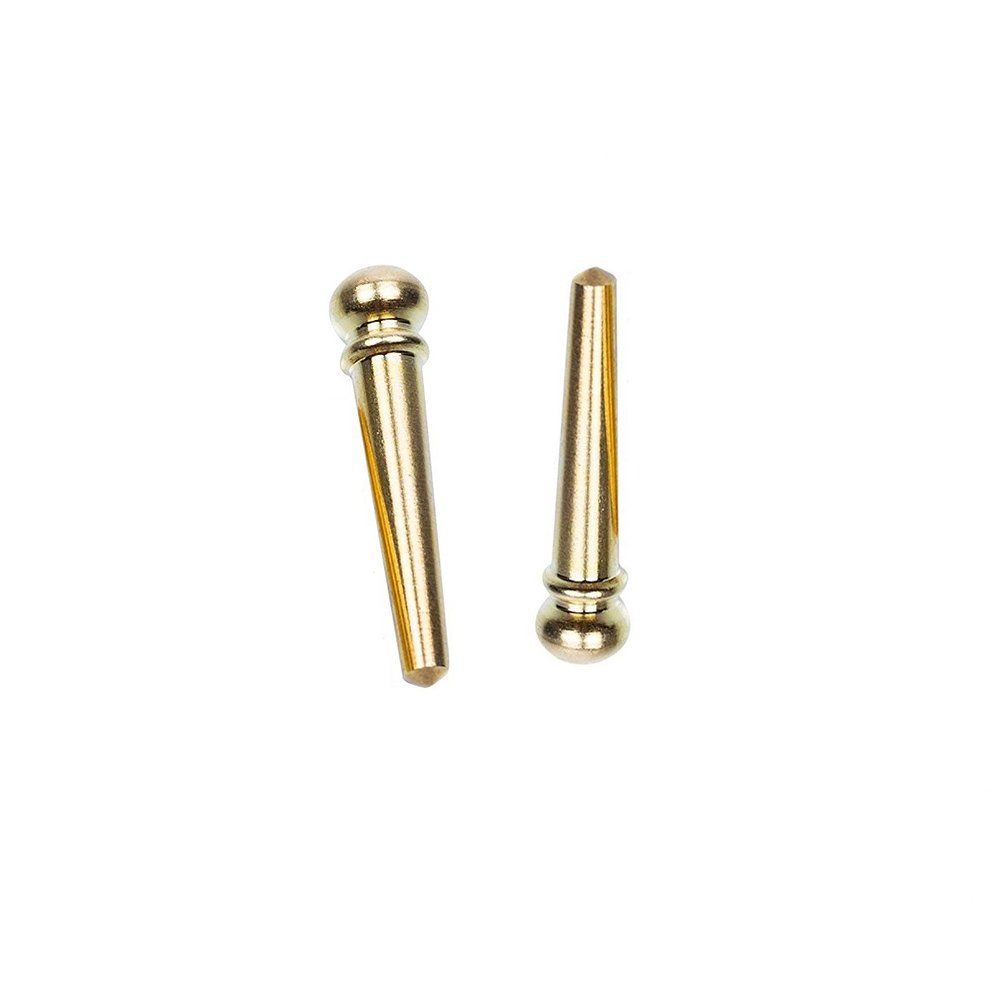 Imelod Guitar Bridge Pins Pegs Guitar Parts 6pcs Brass Copper for Acoustic Guitar With Guitar Bridge Endpin Replacement Parts for Guitar
