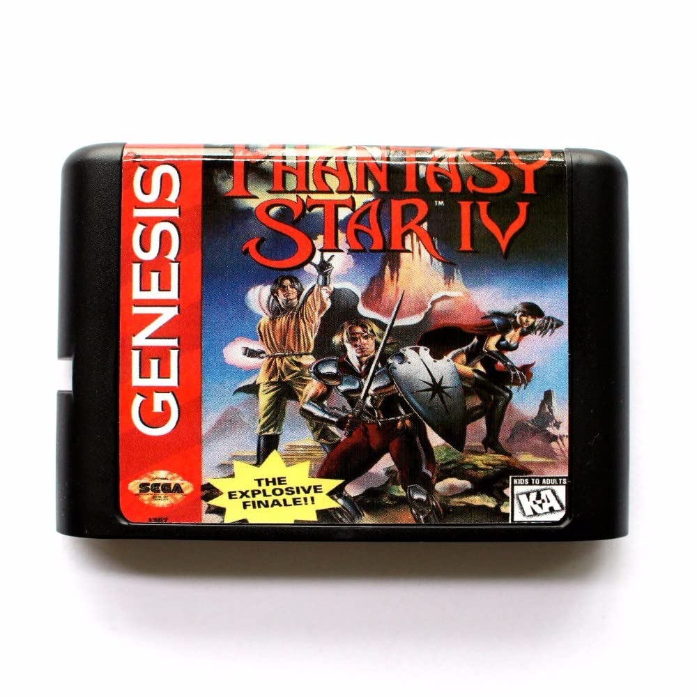 Phantasy Star IV 16 Bit MD Game Card For Sega Mega Drive For Genesis (Black)