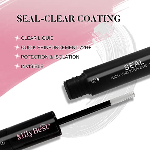 MilyBest 368 Pcs Cluster Lashes 8-16mm C Curl DIY Lashes Cluster Lash Bond and Seal Cluster Waterproof Individual Lashes Glue