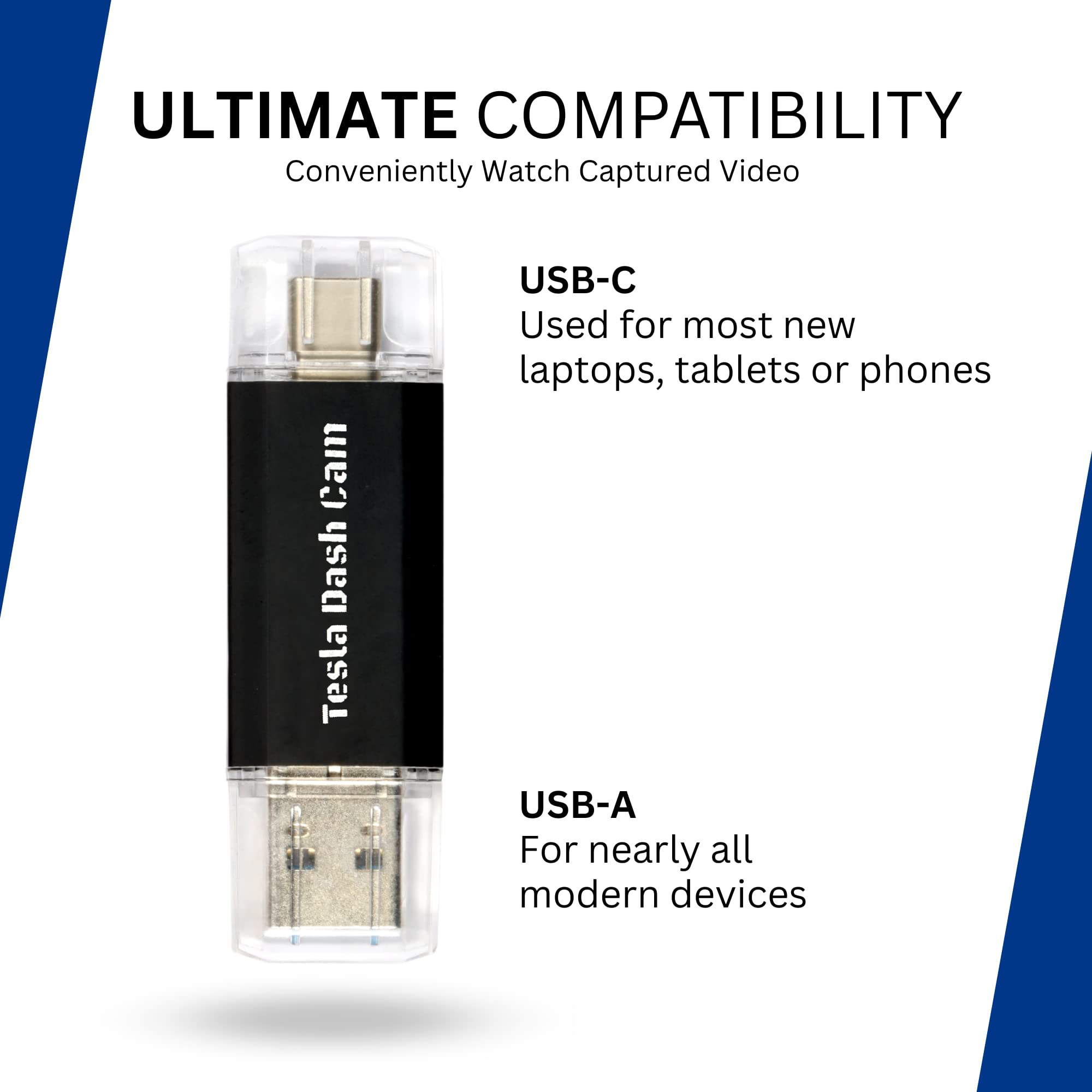Tesla USB Flash Drive Dashcam USBC Sentry Mode Thumb Drive Tesla Premium Performance USB Drive Mode For Flash Drive Dash Cam Security USB For Tesla Sentry Mode Tesla USB Drive Tesla Dash Cam Dual USBC