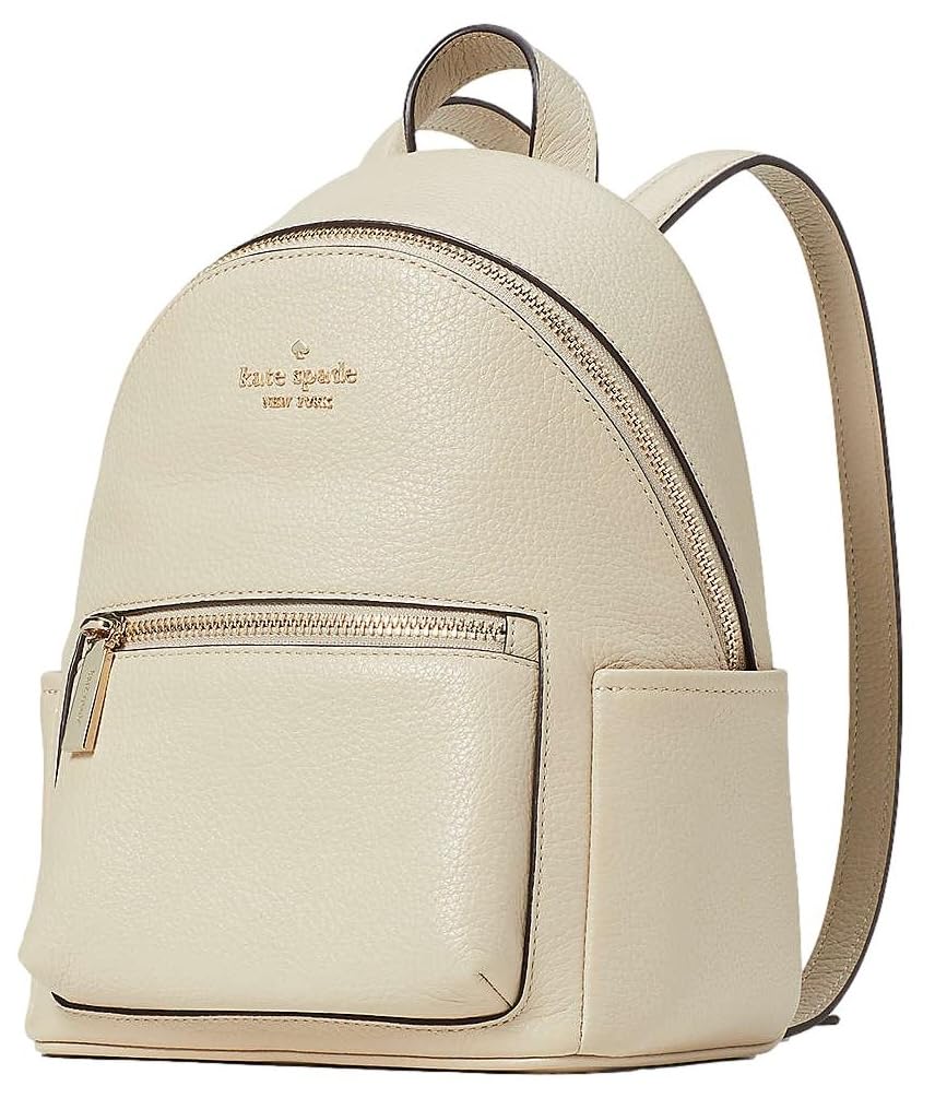 Kate Spade Leila Pebbled Leather Mini Dome Backpack Bag (Light Sand)