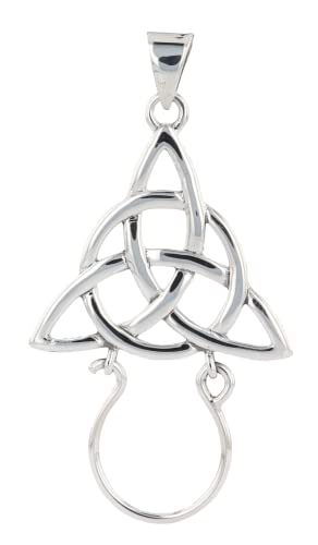 Jewelry Trends Trinity Triquetra Charm Holder Sterling Silver Pendant