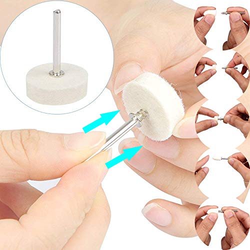 Polishing Buffing Wheel for Dremel Polishing Kit,Point & Mandrel Kit,for Dremel Rotary Tools - Accessories Kit Fit - 1/8 Inch Shank(111Pcs)