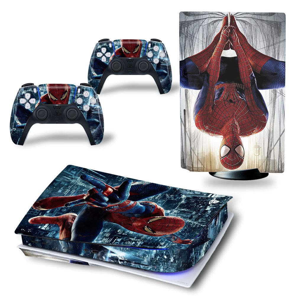 Mmoptop PS5 Skin for Playstation 5 Disc Version Console and Controller Vinyl Cover Skins Wrap - Super Hero