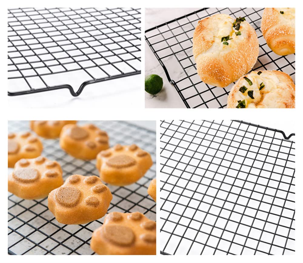 NatureMan Set of 2 Baking Cooling Rack, 16" x 10"Nonstick Wire Baking Rack,for Cooking, Roasting, Grilling, Easy to Clean