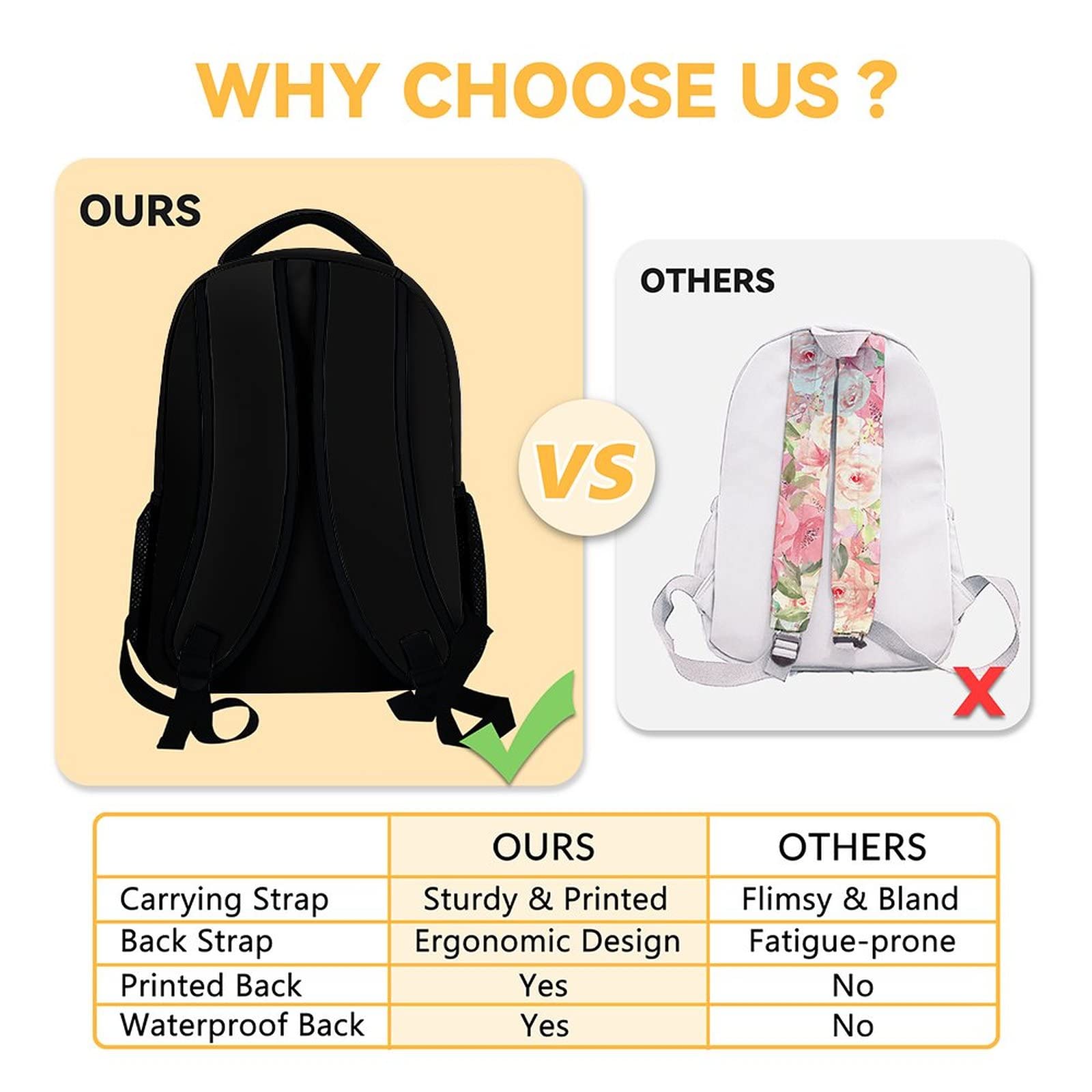 Mercuryelf I Love Garbage Trucks Backpack for Student - 16 Inch Black Backpacks for School - Cool Lightweight Bookbag for Kids