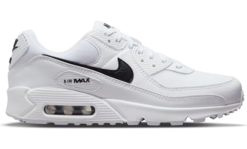 Nike WMNS Air Max 90 Women's Shoes (White/White/Black, us_Footwear_Size_System, Adult, Women, Numeric, Medium, Numeric_12)