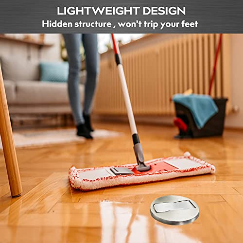 Magnetic Door Stop, Magnetic Door Stoppers for Bottom of Door, Adhesive No Drilling, Protect The Door from Collision When Opened (Silver 1)