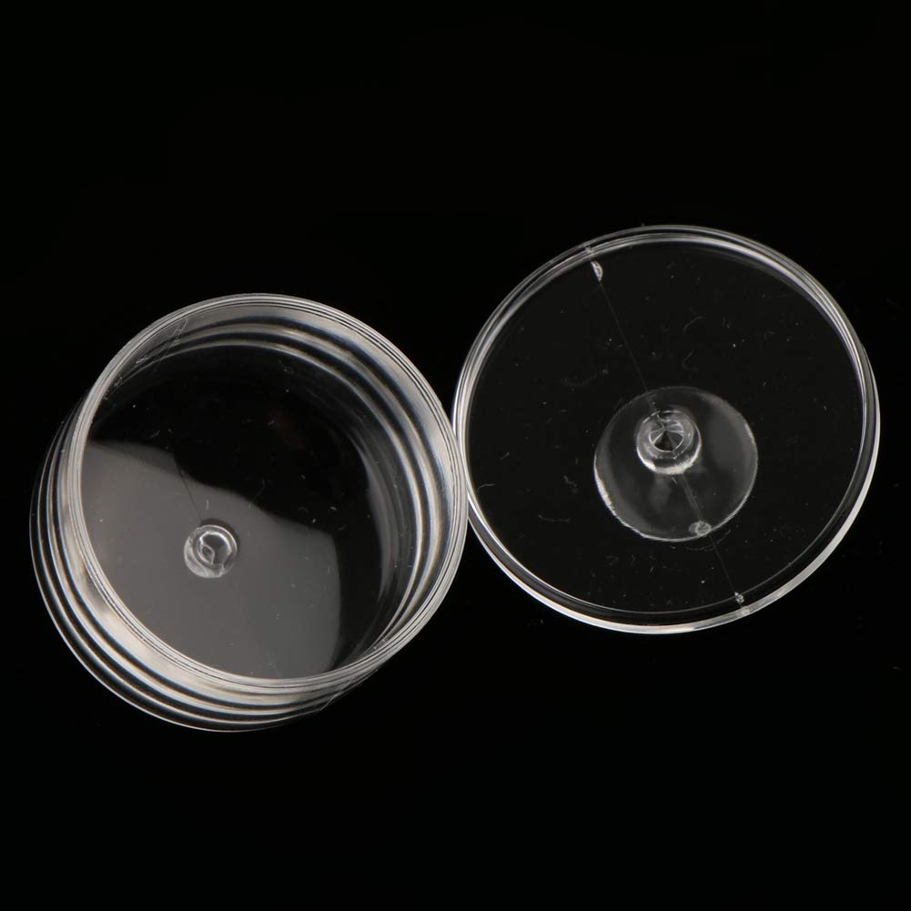 Mini Cake Stand Cupcake Display Plate Candy Holders with Dome Cover, 1/12 Scale Clear Cake Stand Serving Tray with Lids Tableware for Dollhouse Decoration-2pcs