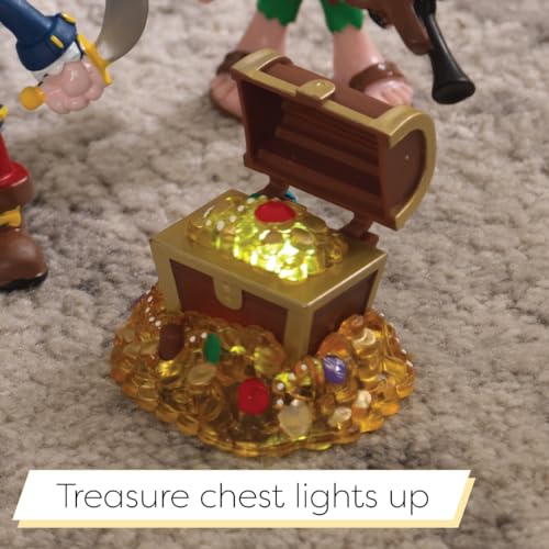 KidKraft Adventure Boundâ˘: Wooden Pirate Ship Play Set with Lights and Sounds, Pirate Figures, 8 Pieces Included, Gift for Ages 3+
