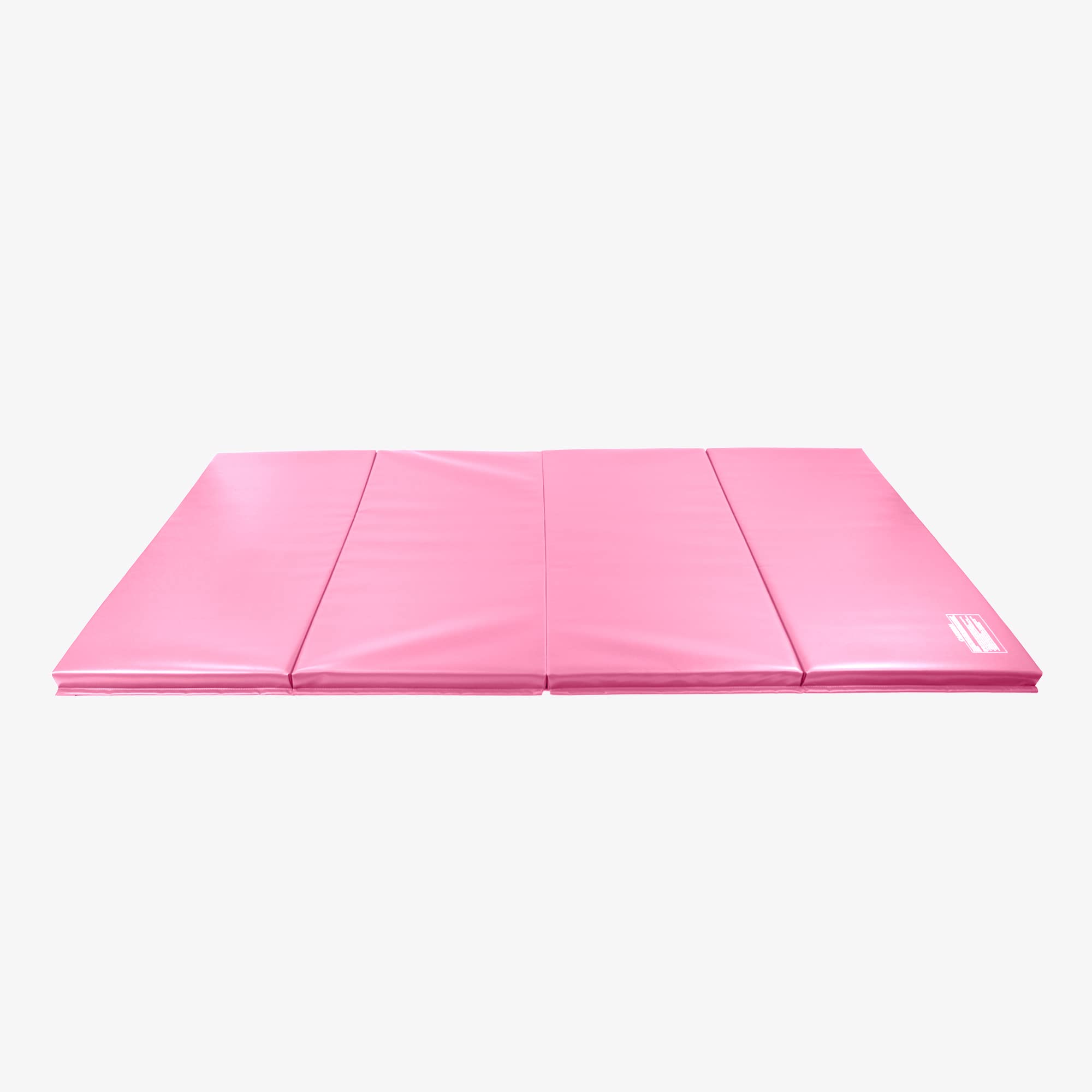 IncStores 2 Inch Thick Mat for Gymnastics | Foldable Vinyl-Covered Foam Exercise Mat Made to Help You Tumble, Cheer, Dance, Stretch, and Jump in Comfort and Style | 4'x8', Pink