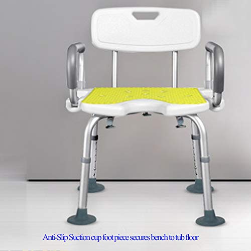 Replacement Feet for Assembly Toilet Safety Feet, Shower Stools and Transfer Bench for Elderly Disable with Upgrade Large Anti-Slip Mat (1-1/8)