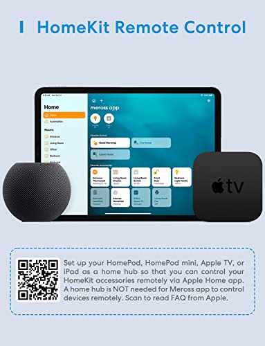 meross Smart Water Sensor Alarm 3 Pack, WiFi Water Leak Detector Support Apple HomeKit, SmartThings, IP67 Waterproof with App Alerts, Alarm, 100M Range for Home Basement Kitchen (Meross Hub Included)
