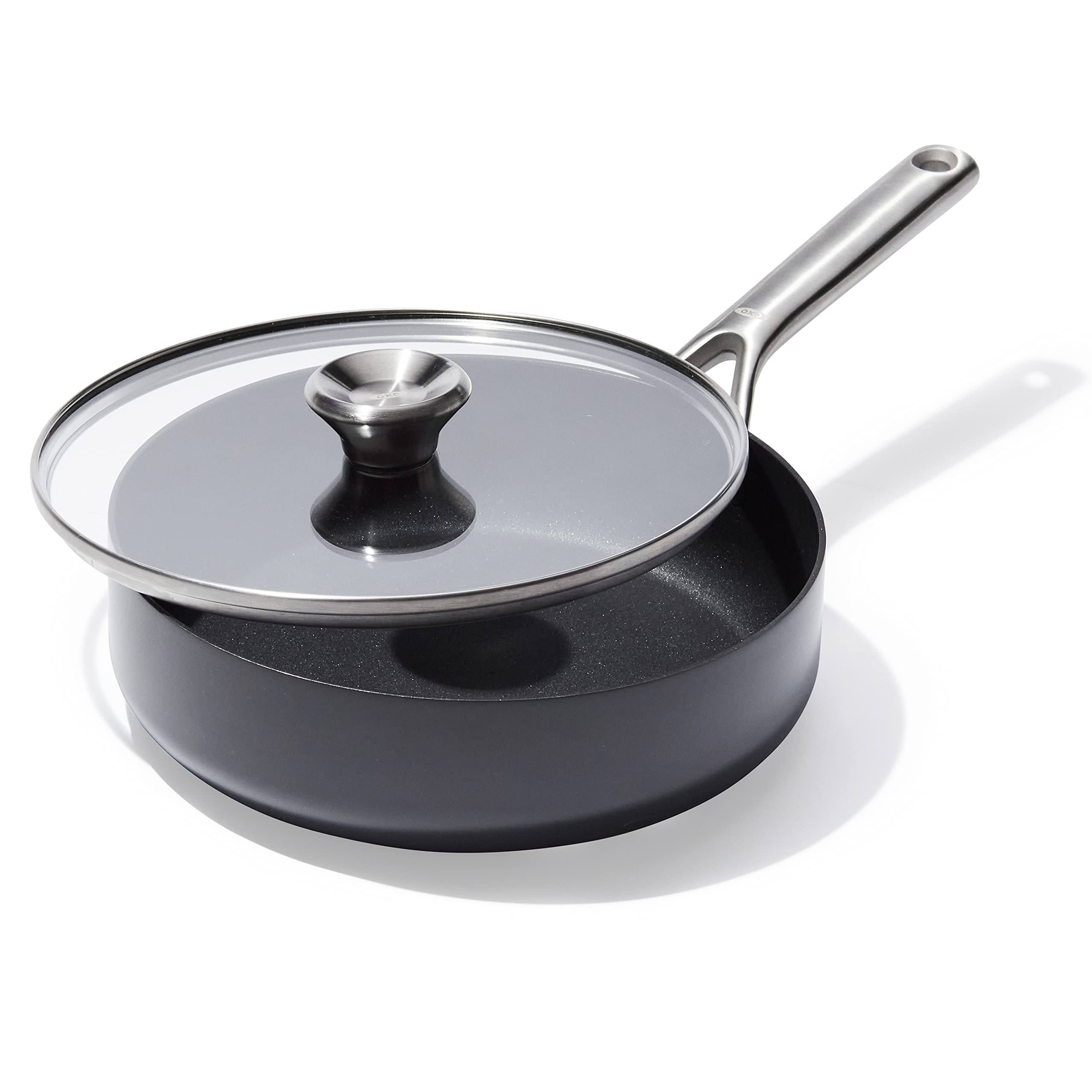 OXO Professional Hard Anodized PFAS-Free Nonstick 12" Frying Pan and 3QT Saute Pan with Lid