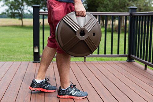 US Weight Durable Fillable Umbrella Base Designed to be Used with a Patio Table 3.5 pounds , Bronze