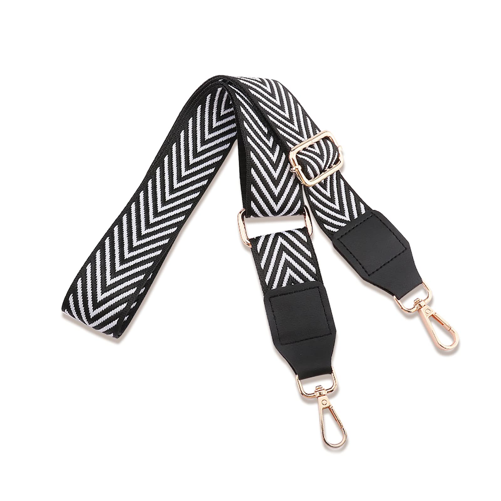 Purse Strap 31"-55" Adjustable Purse Straps Replacement Crossbody Straps Retro Jacquard Geometric Patterns Crossbody Bag Straps for Handbag,Crossbody Bags,Shoulder Bags Accessories (B)
