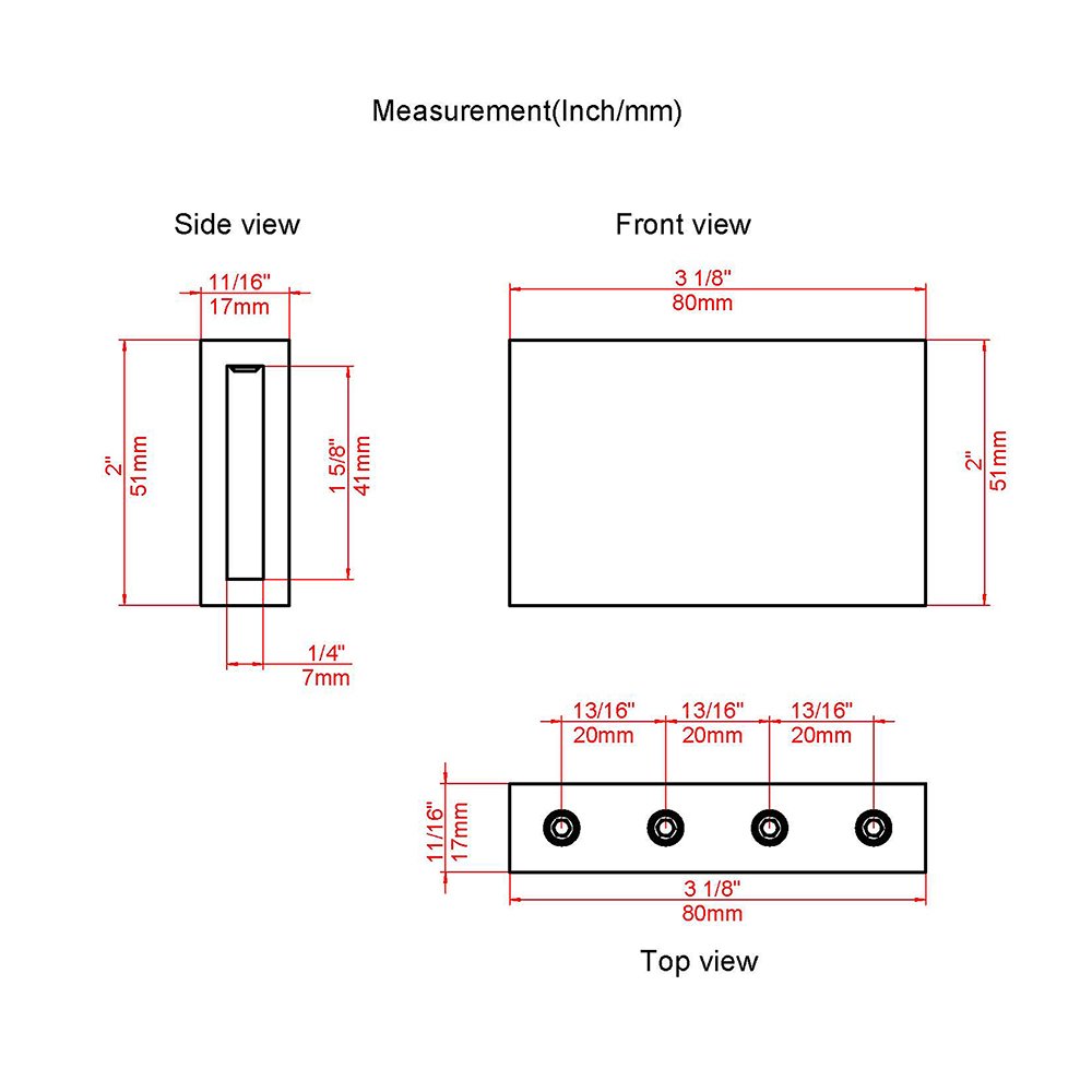 JUBEST Matte Black Bi Parting Sliding Barn Door Hardware Connector for 1 9/16 Inch Flat Track