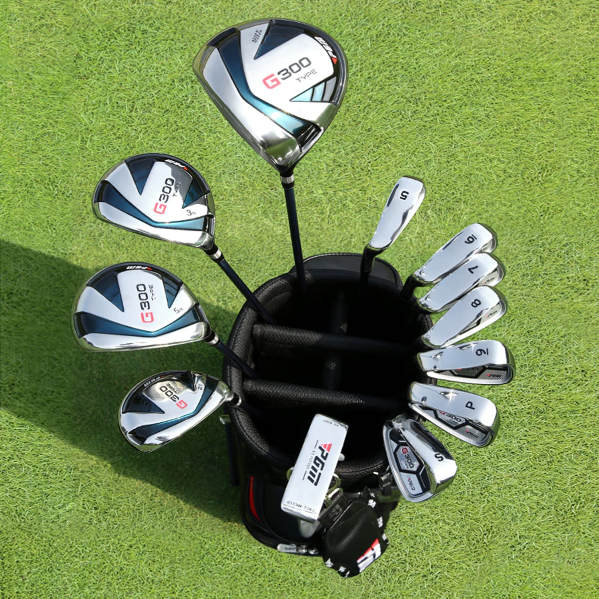 Men's & Women's Left Hand Complete Golf Club Set 18pc Golf Set,Golf Cart Bag