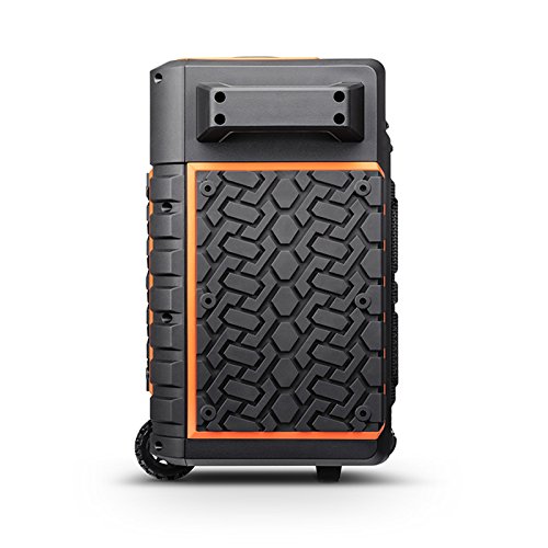 ION Audio Raptor | Ultra-Portable 100-Watt Wireless Water-Resistant Speaker with 75-Hour Rechargeable Battery, Bluetooth Streaming, AM/FM Radio and Multi-Color Light Bar