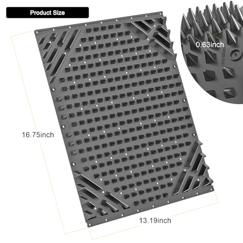 Sovipal Upgraded Equine & Bovine Massage Brush Kit - Soft Touch Itchin Post Pad- Animal Scratchers for Safe and Satisfying Itch Relief with Hoof Pick- 2Pieces