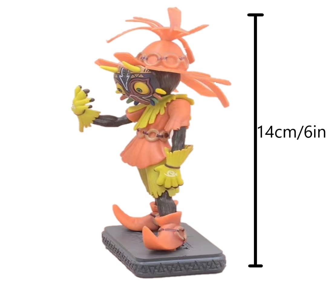 SEYUMI Majoras Mask Figures, Majora's Mask Skull Kid Action Figure, 6 Inch Link Action Figures PVC Collectible Model, Multicolor