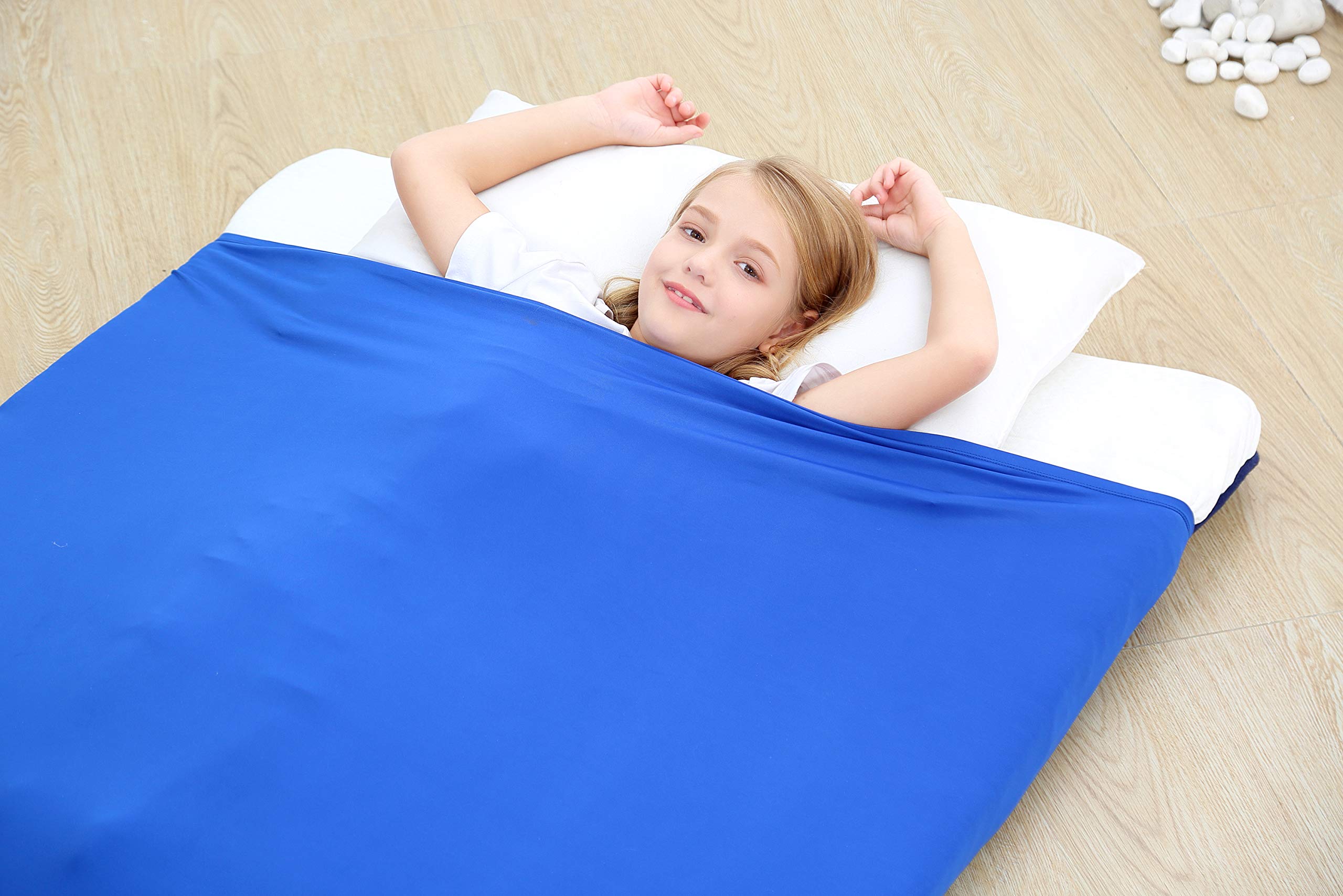 LAYOER Sensory Bed Sheet for Kids Compression Adjustable Breathable Stretchy Alternative to Weighted Blankets Relaxing Comfortable Sleeping(Full)