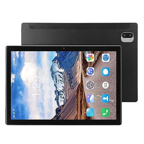MAVIS LAVEN 2 in 1 Tablet PC 10.1 Inch FHD Tablet 4G LTE Keyboard Expandable 128GB 5G WiFi Black Octa Core CPU for Android 12 for Travel (US Plug)
