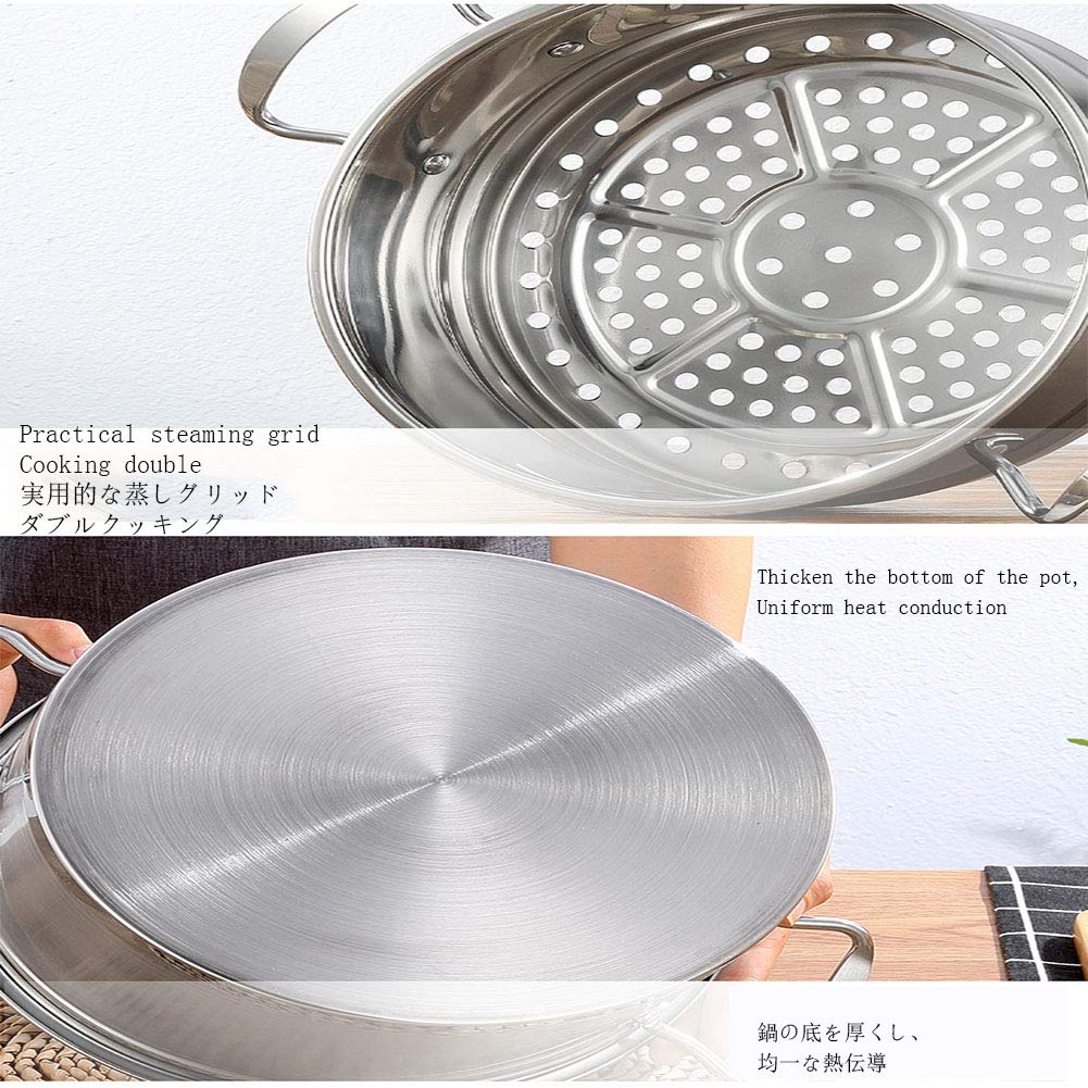 Kitchen Ware Double Layer Stainless Steel Steamer (Size 26cm / 10.2in)