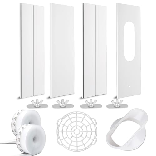 Portable Air Conditioner Window Kit, Upgrade Portable AC Window kit, Window Vent Kit with 2pack 3m Seal, Sliding AC Vent Kit for Exhaust Hose (5.1"/13cm)