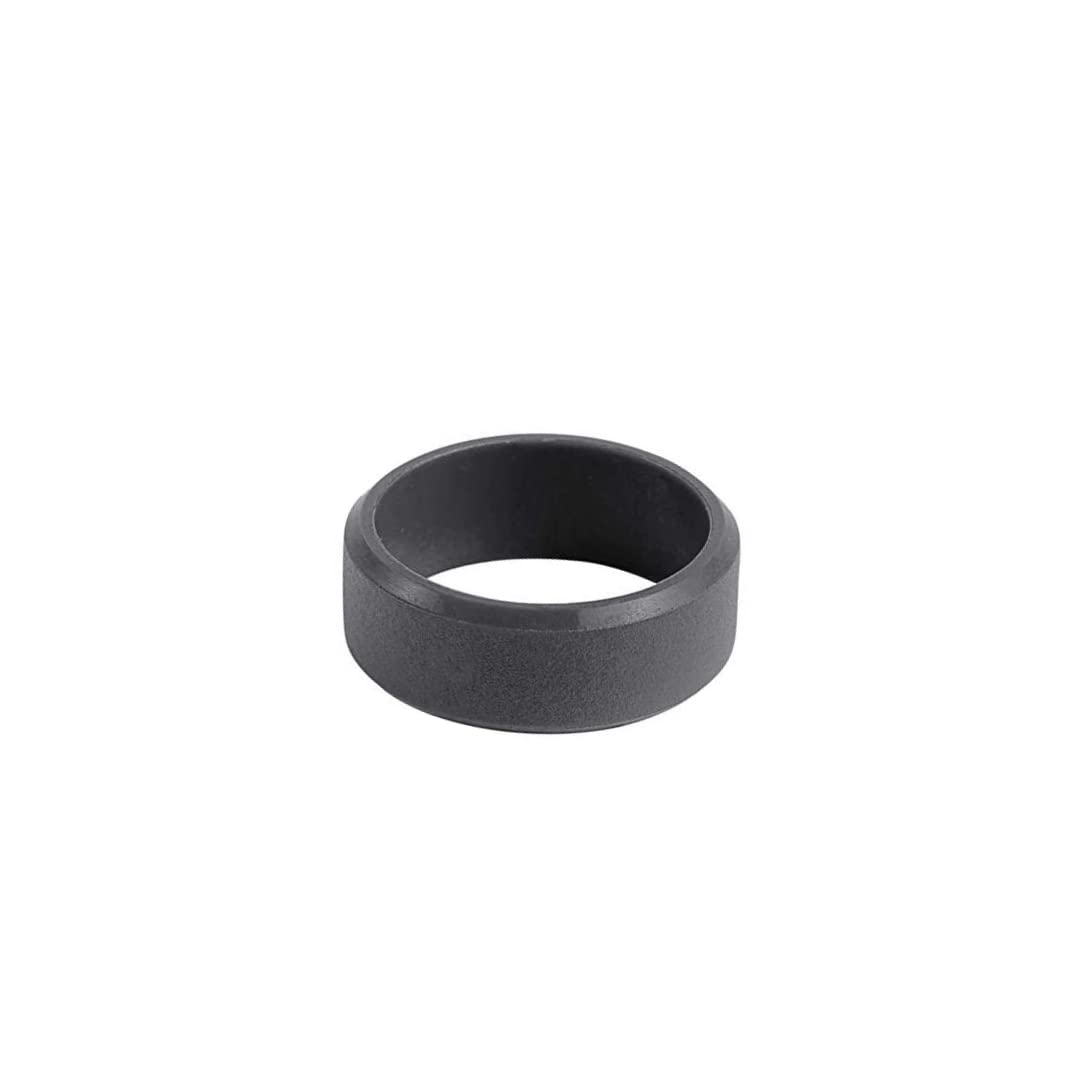 OS Silicone Wedding Ring - Unisex Wedding Band for Active Lifestyle - Bevel Style Ring - Hypoallergenic material - 8mm Wide, 2.16mm Thick (Grey, 10)