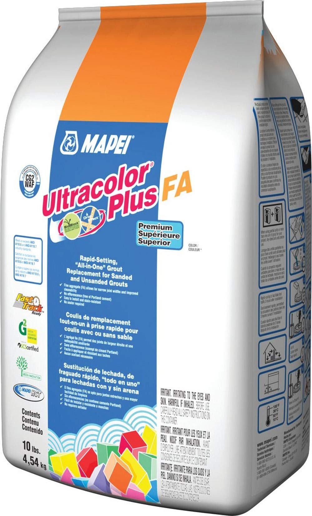 MAPEI Ultracolor Plus FA Powder Grout - 10LB/Bag - (47 Charcoal)