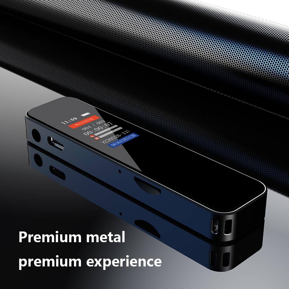 Metyoxmmx Digital Voice Recorder Voice Activated Recorder for Lectures Meetings 4608 Hours Sound Audio Recorder Dictaphone Recording Device with PlaybackMP3 Player Password Variable Speed 64GB