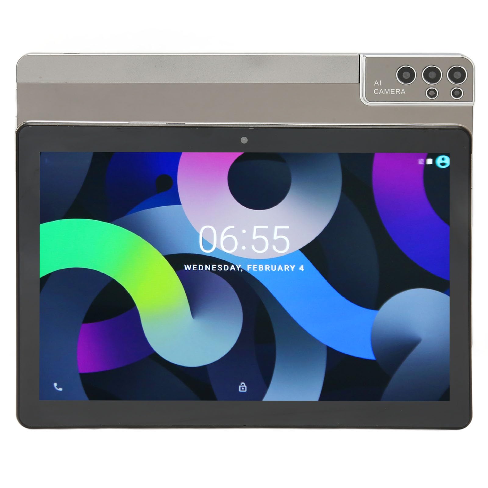 Luqeeg HD Tablet, 3 Card Slots 5G WiFi Octa Core CPU 10.1in FHD 4GB 64GB Memory Office Tablet with Keyboard and Mouse for School (#4)