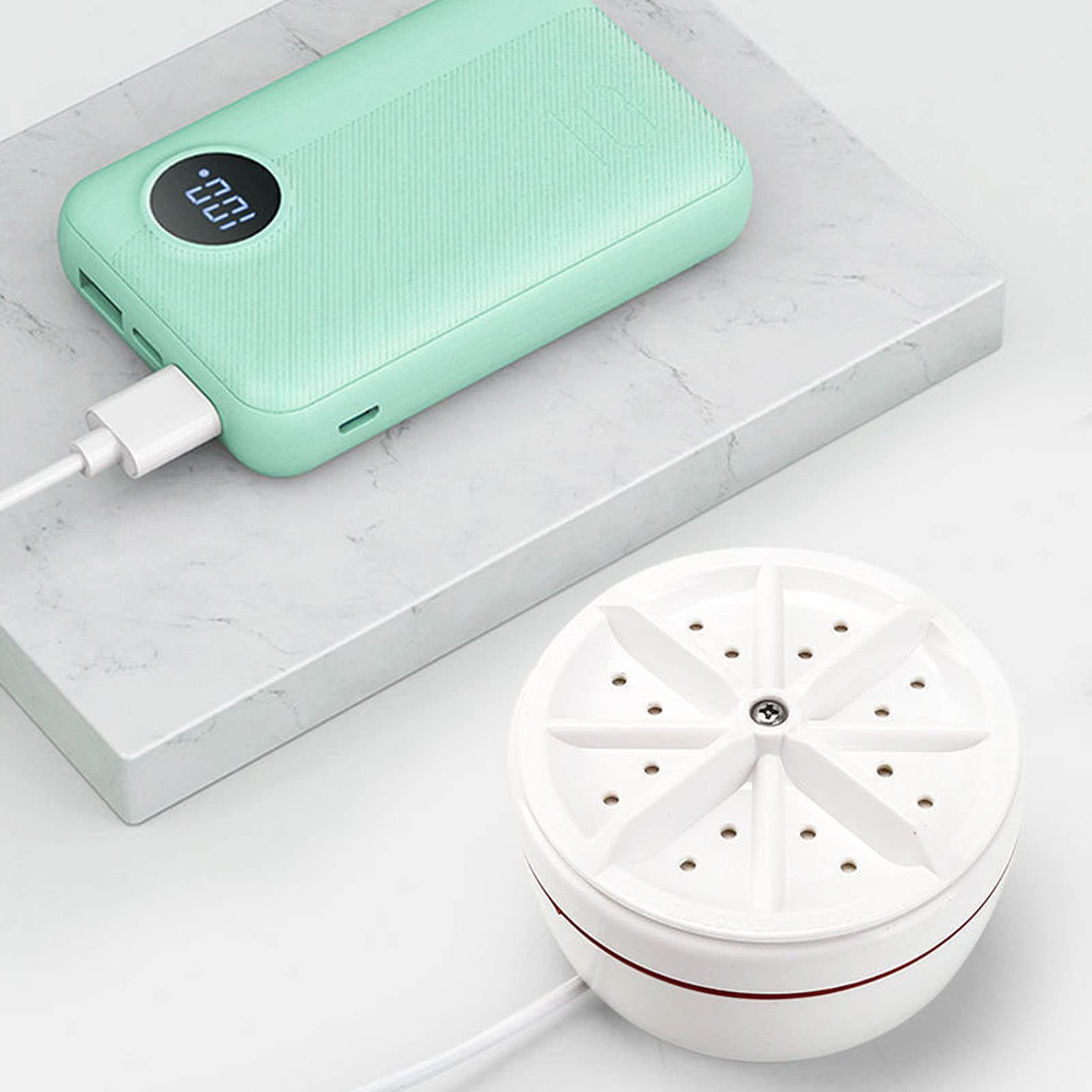 Mini Washing Machine, 30W 5V Foldable Design Sonicleaning Automatic Cycle USB Power Portable Washing Machine for Socks Underpant, Small Washer for Home Business Travel College Room