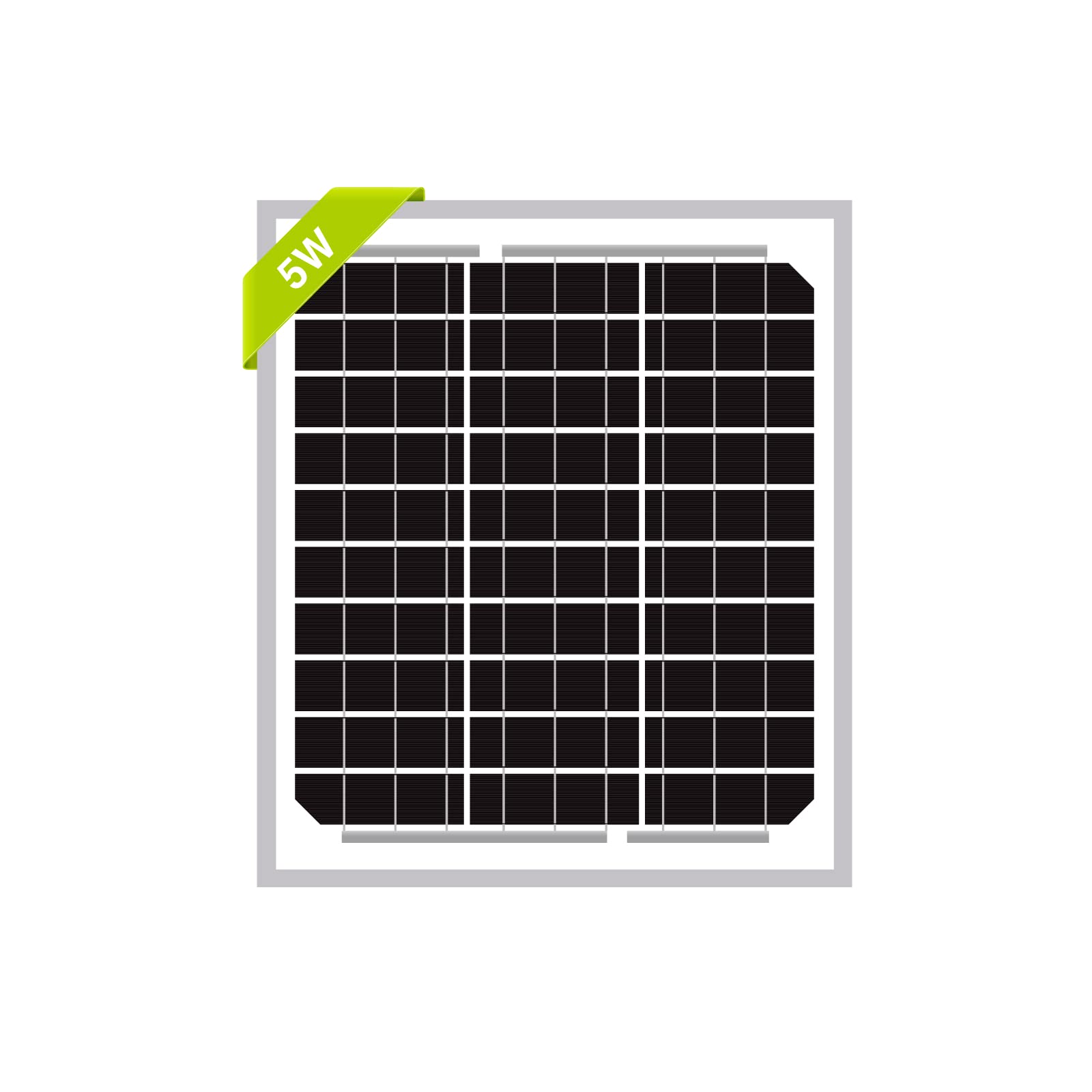 Newpowa 5W(Watts) 12V(Volts) 5W Monocrystalline Solar Panel Battery Maintainer High-Efficiency PV Module Power for Battery Charging of Boat RV Gate Opener Fences