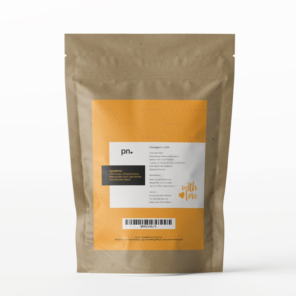 Pure or Nothing BTMS 50 | Sizes 4 oz, 8oz, 16oz | Plant Based Conditioning Emulsifier For DIY Hair Conditioners, Lotion Making, Scrubs| 4 oz.