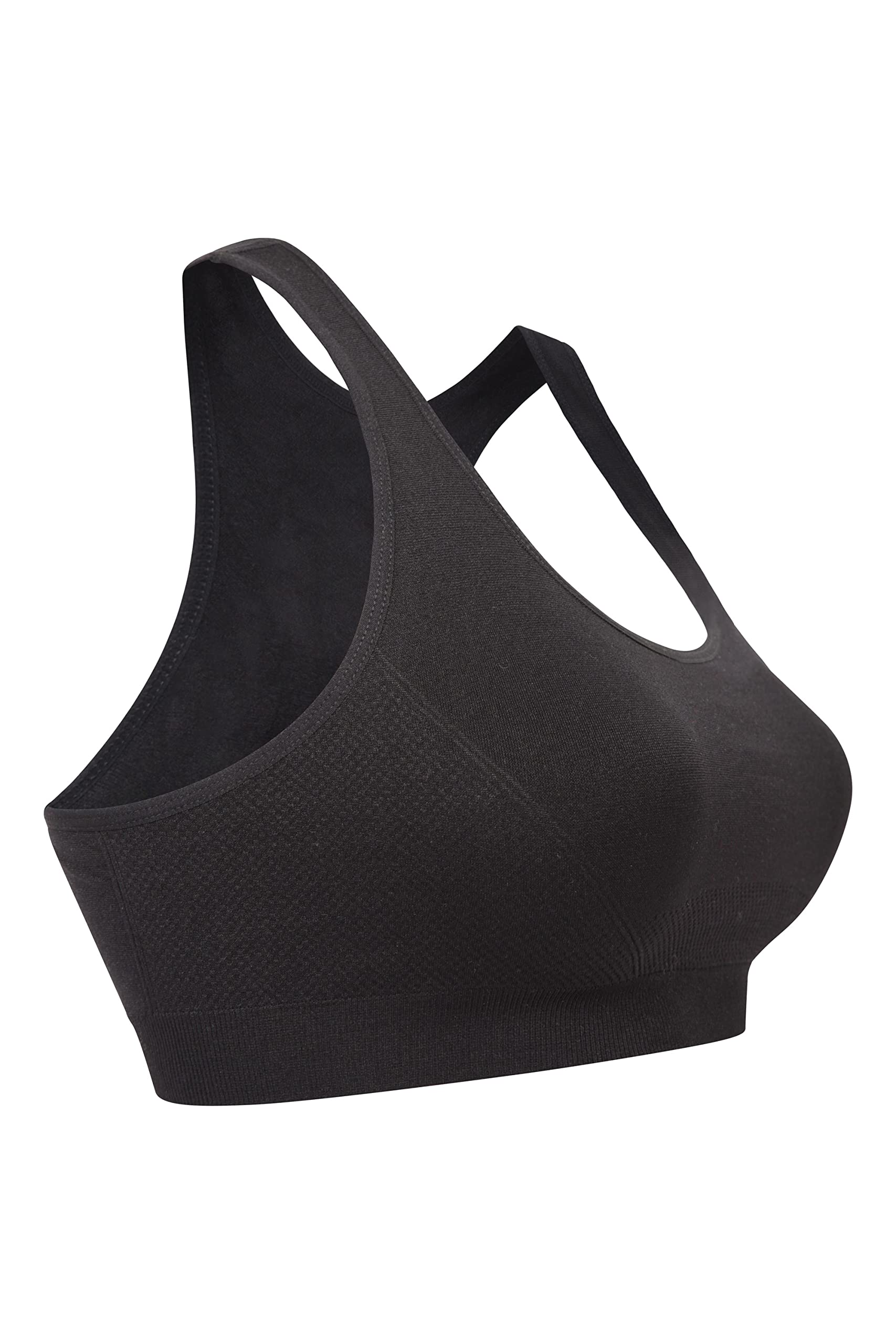 Mountain Warehouse Womens Anti-Chafe Seamless Bra - 2Pk, Seamless Black Large