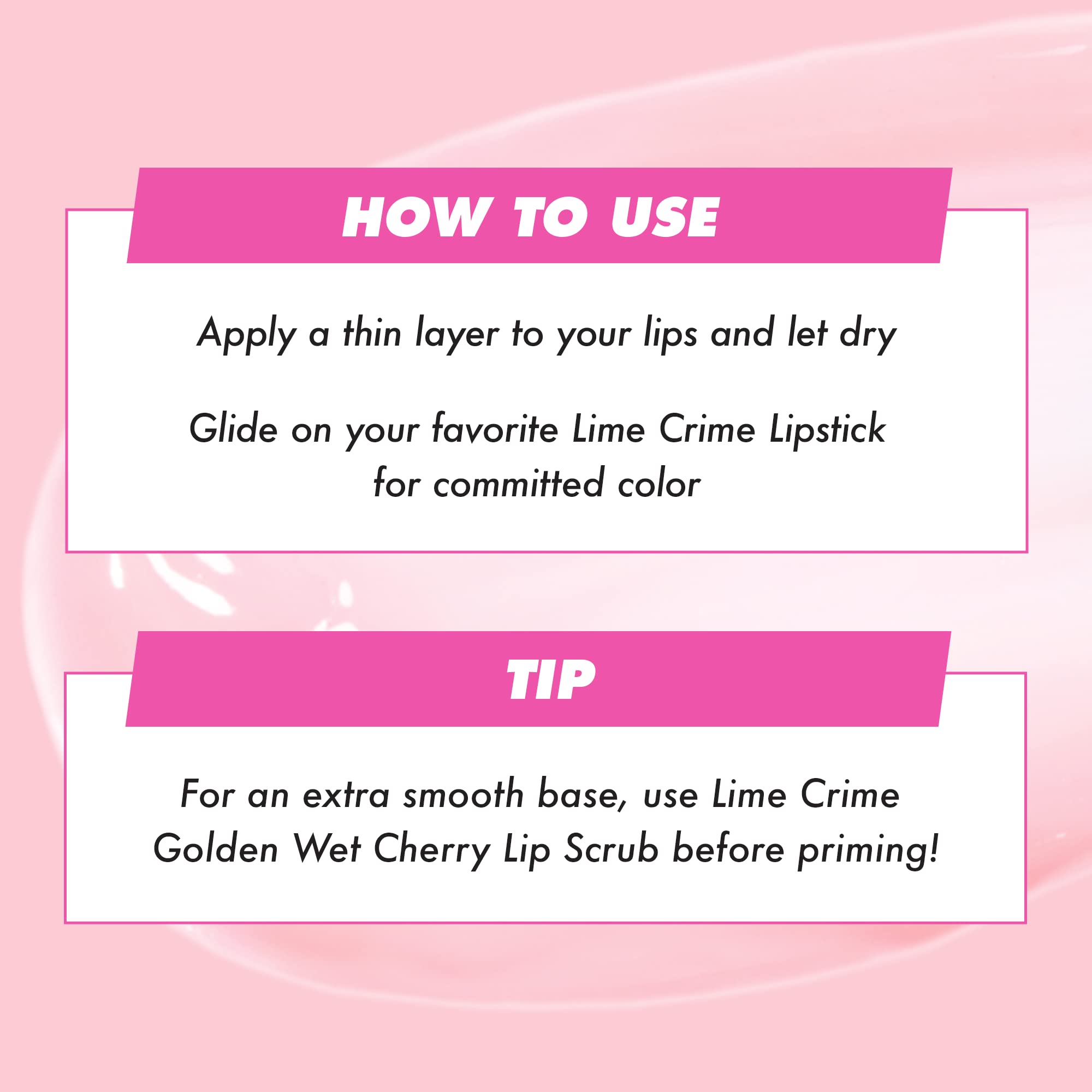 Lime Crime Ghost Veil Lip Primer, Translucent Sheer Pink - Extends the Life of Lipstick - Lightweight and Super Sheer Smoothing Base for Long Lasting Quality - Vegan & Cruelty-Free