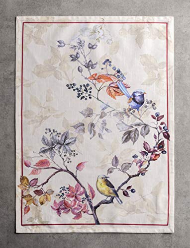 Maison d' Hermine Kitchen Towel 100% Cotton Quick Dry Cleaning Dishtowel for Gifts, Dining, Home, Wedding, Banquet, Buffet, Equinoxe - Beige - Thanksgiving/Christmas (Set of 3)