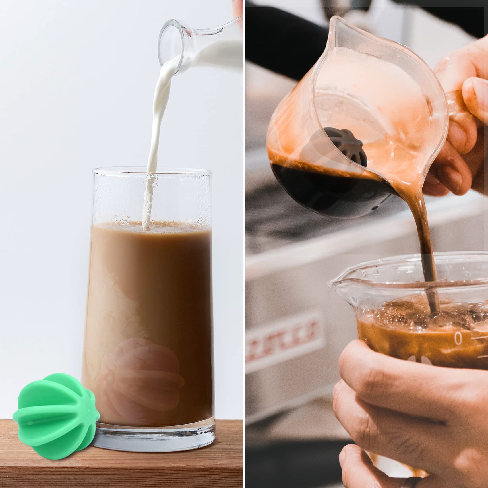 Shaker Balls Shaker Bottle Ball Replacement Milkshake Protein Powder Whisk Ball for Shaker Cup Bottle (4 Pcs Mixed Color Plastic)